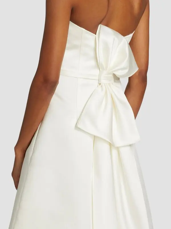 Amsale Duchesse Satin Strapless Dress