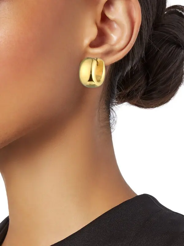 Roberto Coin 18k Yellow Huggie Hoop Earrings/0.6