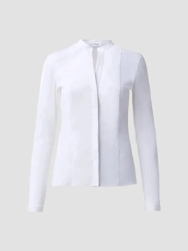 Akris Elets Poplin Blouse - White