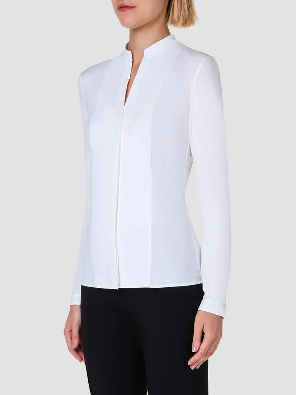 Akris Elets Poplin Blouse - White