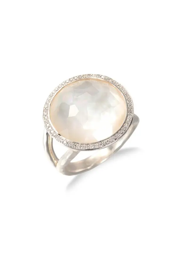 Ippolita Lollipop Medium Sterling Mother-of-pearl & Diamond Ring - Silver