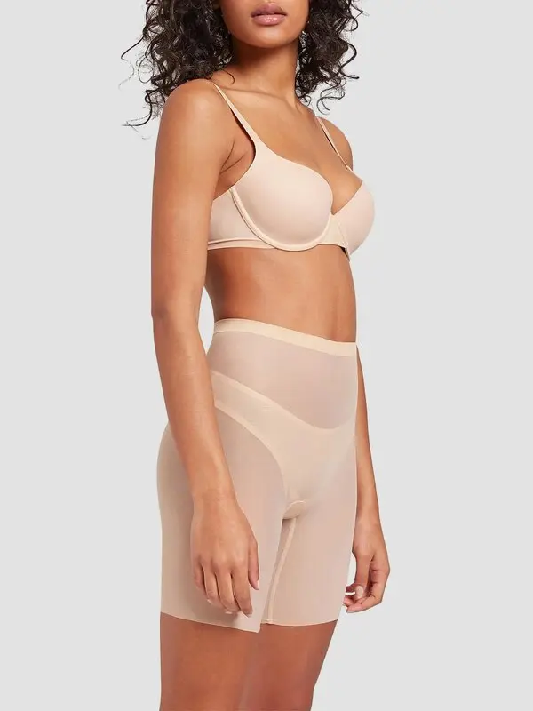 Wolford Tulle Control Shorts - Clay