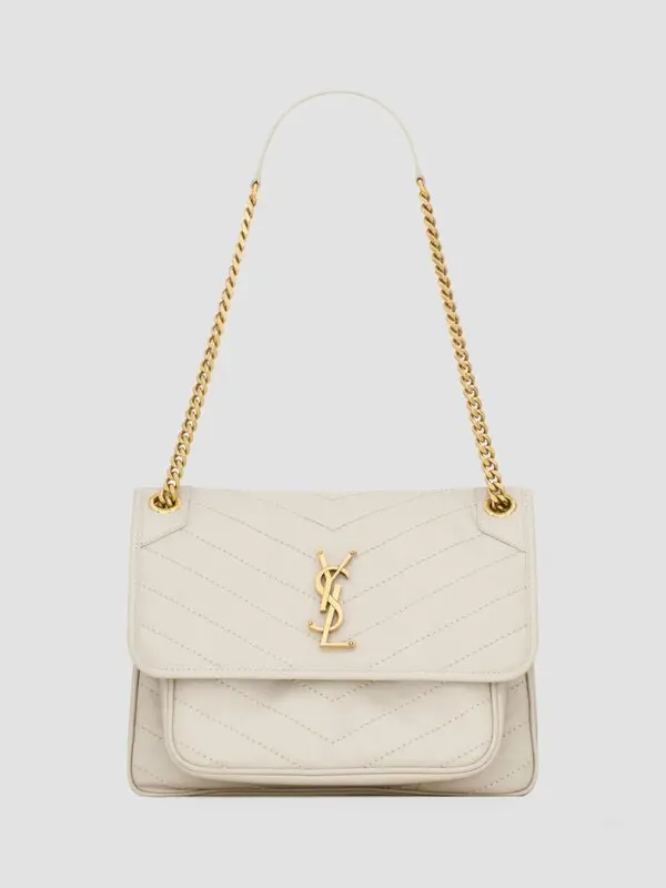 Saint Laurent Niki Shoulder Bag - White