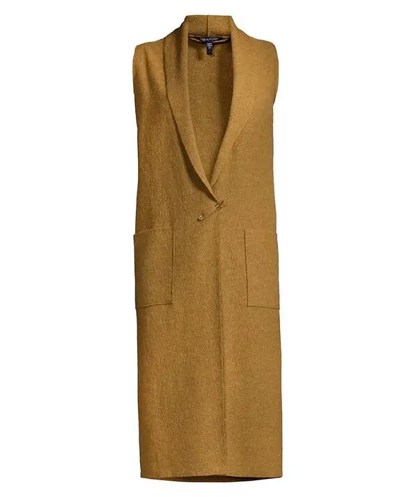 Eileen Fisher Long Shawl Collar Vest