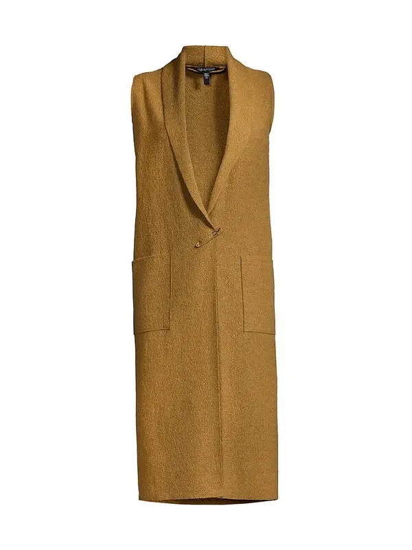 Eileen Fisher Long Shawl Collar Vest