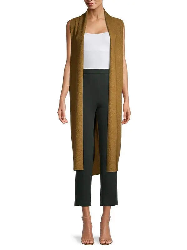Eileen Fisher Long Shawl Collar Vest