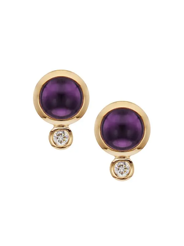 Tamara Comolli Bouton 18k Rose Gold & Diamond Stud Earrings