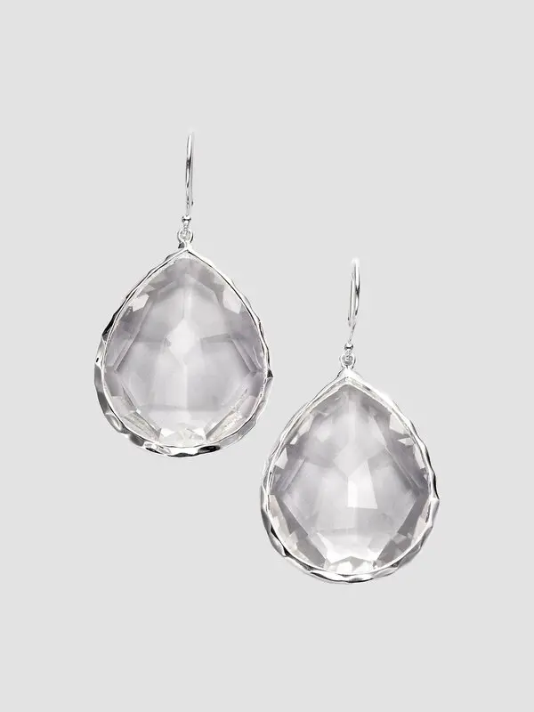 Ippolita Rock Candy Clear Quartz & Sterling Teardrop Earrings - Silver