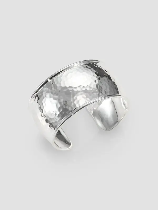 Ippolita Classico Statet Sterling Flat Hammered Cuff Bracelet