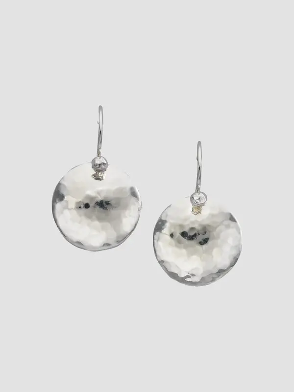 Ippolita Classico Sterling Hammered Dome Disc Drop Earrings