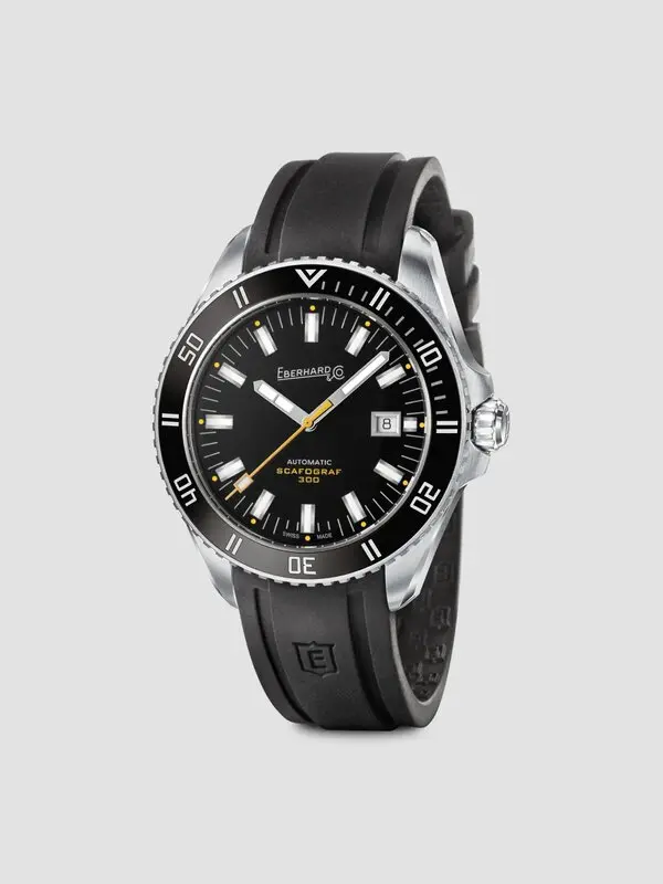 EBERHARD & CO. Scafograf 300 Stainless Steel Rubber-strap Watch