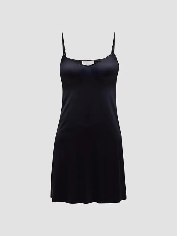 Hanro Satin Deluxe Slip - Black