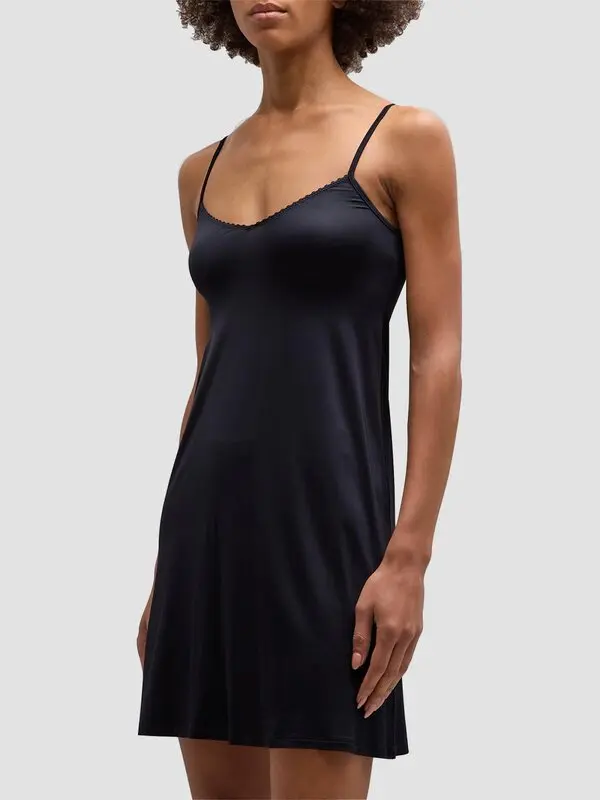 Hanro Satin Deluxe Slip - Black