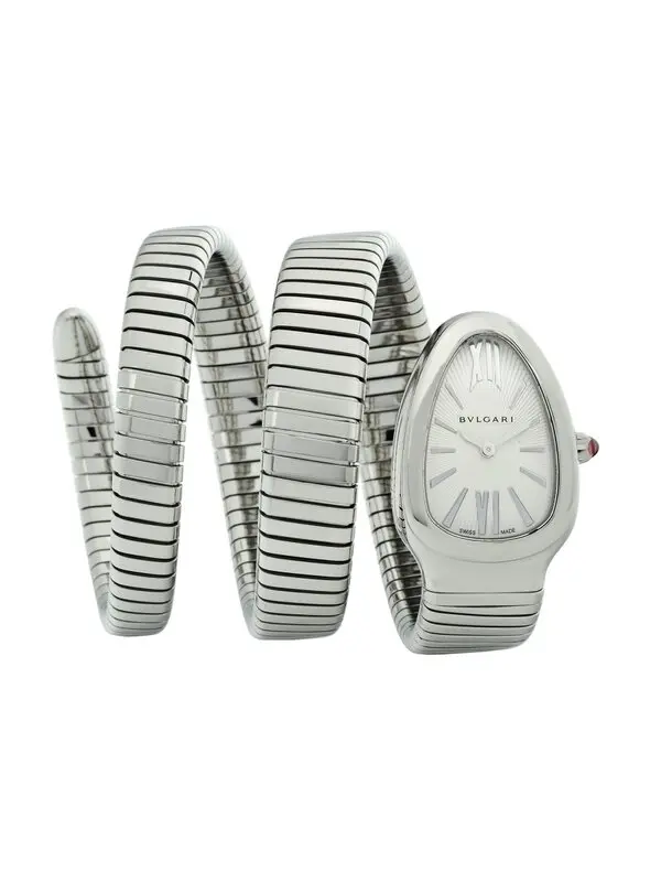 BVLGARI Serpenti Tubogas Stainless Steel Double Twist Watch - Silver