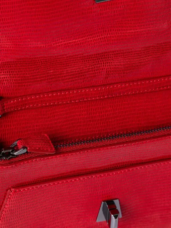 Akris Anouk Envelope Patent Leather Crossbody Bag - Lipstick