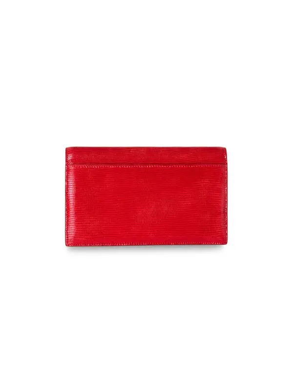 Akris Anouk Envelope Patent Leather Crossbody Bag - Lipstick