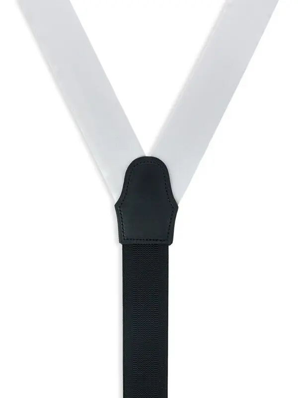 Trafalgar Sutton Silk Suspenders - Silver