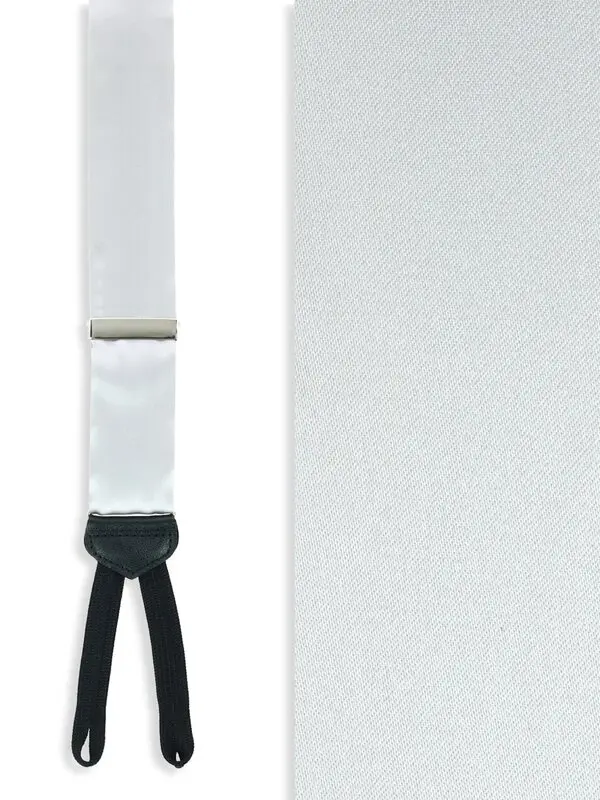 Trafalgar Sutton Silk Suspenders - Silver