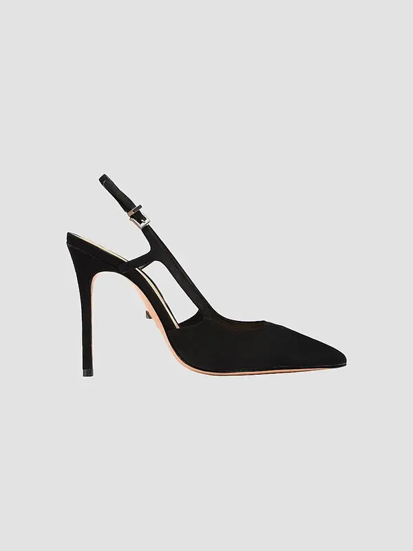 Schutz Boris 75mm Suede Slingback Pumps