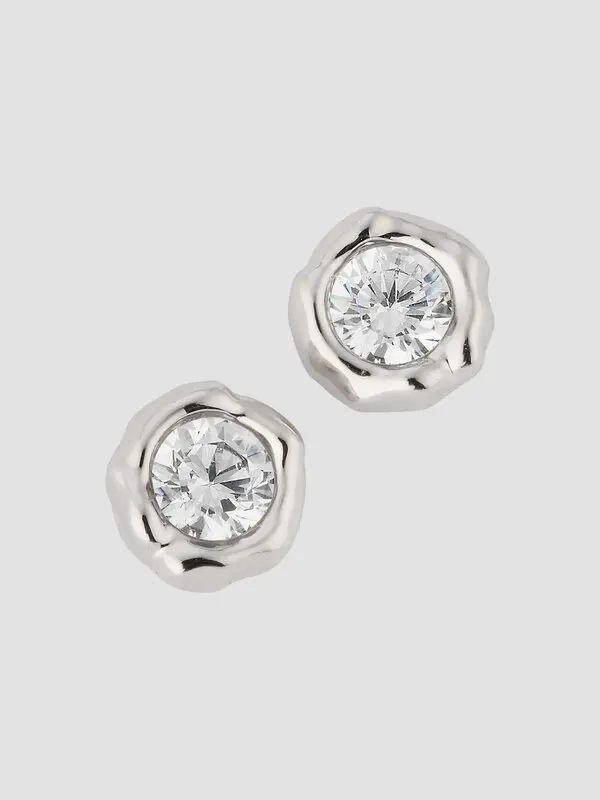Alexis Bittar Asterales 14k Gold-plated & Cubic Zirconia Stud Earrings - Silver