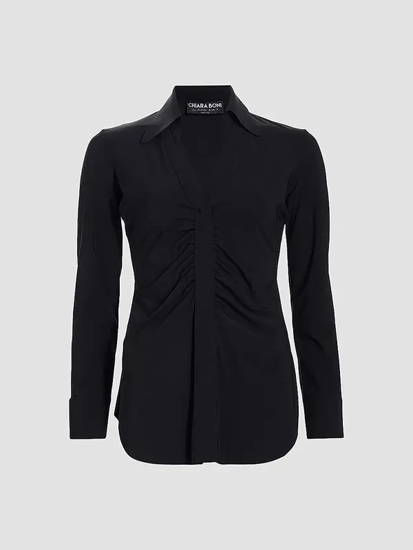 Chiara Boni La Petite Robe Shohreh Ruched Top - Black