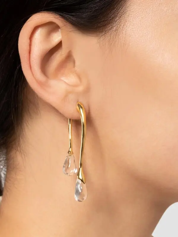 Alexis Bittar 14k -plated & Lucite Front-back Double-drop Earrings