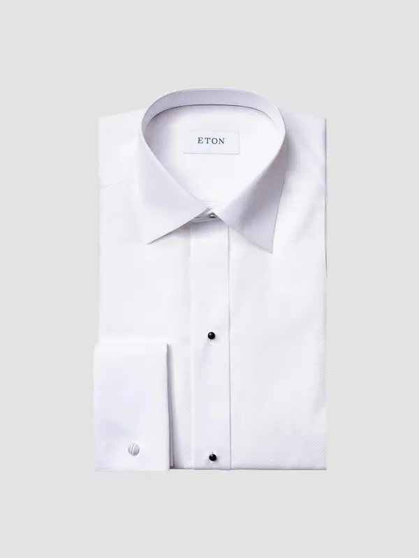 Eton Contemporary-fit Piqué Bib Dress Shirt