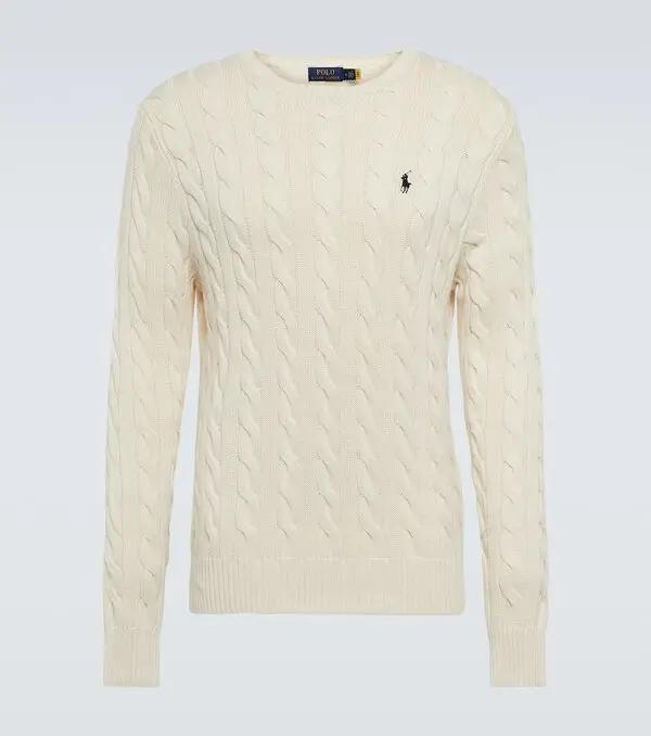 Polo Ralph Lauren Cotton Cable-knit Sweater - Neutrals