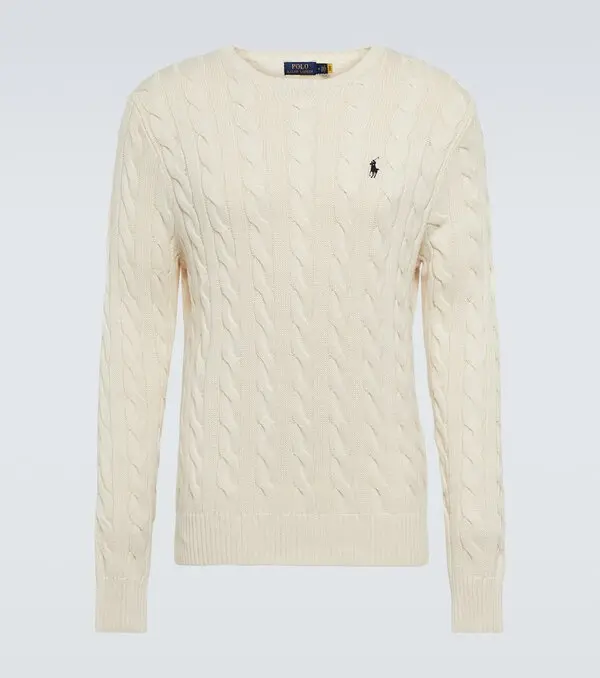 Polo Ralph Lauren Cotton Cable-knit Sweater - Neutrals