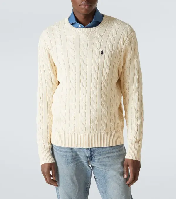 Polo Ralph Lauren Cotton Cable-knit Sweater - Neutrals