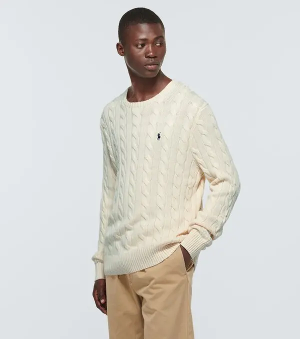 Polo Ralph Lauren Cotton Cable-knit Sweater - Neutrals