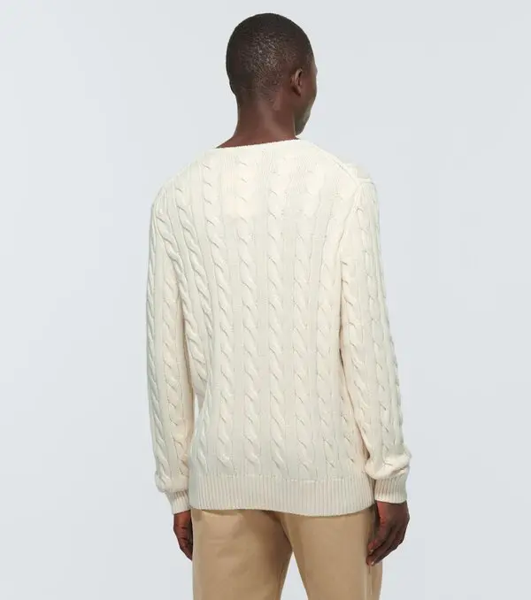 Polo Ralph Lauren Cotton Cable-knit Sweater - Neutrals