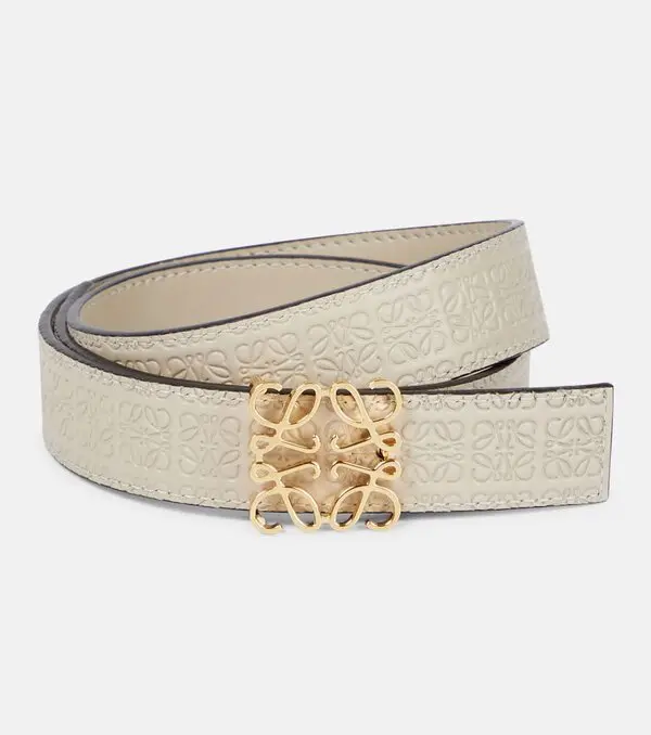 Loewe Repeat Anagram Embossed Leather Belt