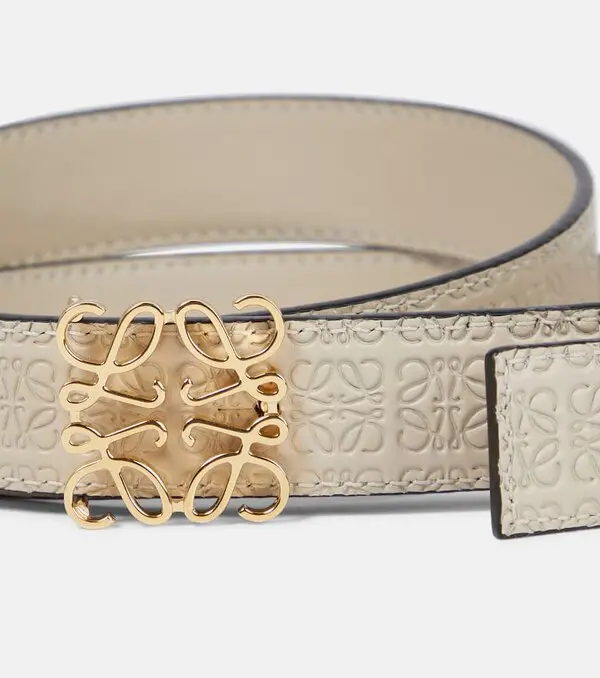 Loewe Repeat Anagram Embossed Leather Belt