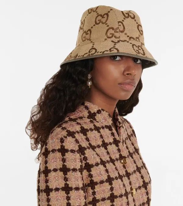 Gucci Gg Supreme Canvas Bucket Hat - Brown | Editorialist