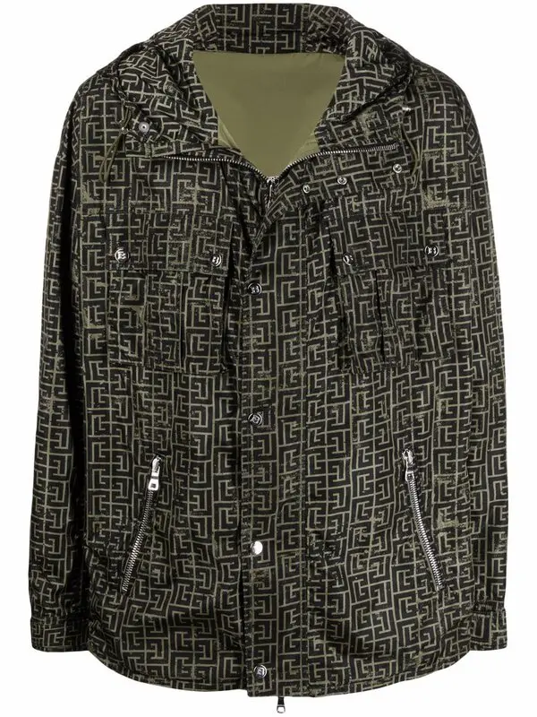 Balmain Repeat-logo Parka