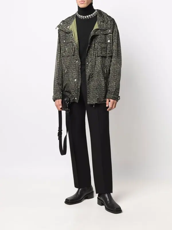 Balmain Repeat-logo Parka