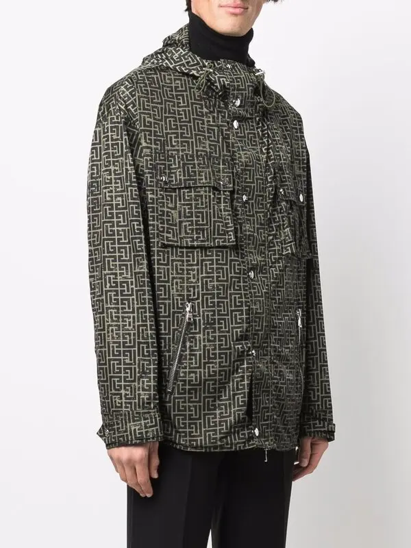 Balmain Repeat-logo Parka