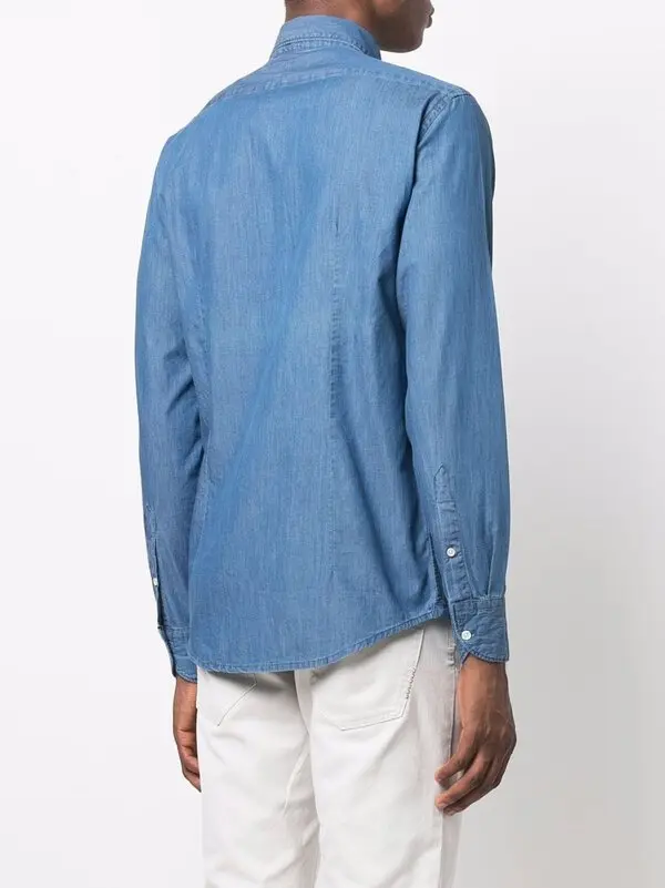 DEPERLU Denim Button-down Shirt