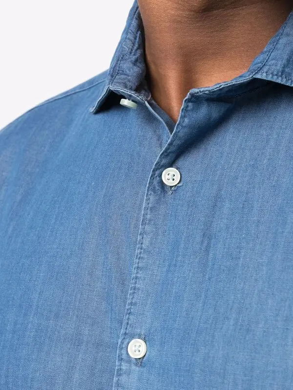 DEPERLU Denim Button-down Shirt