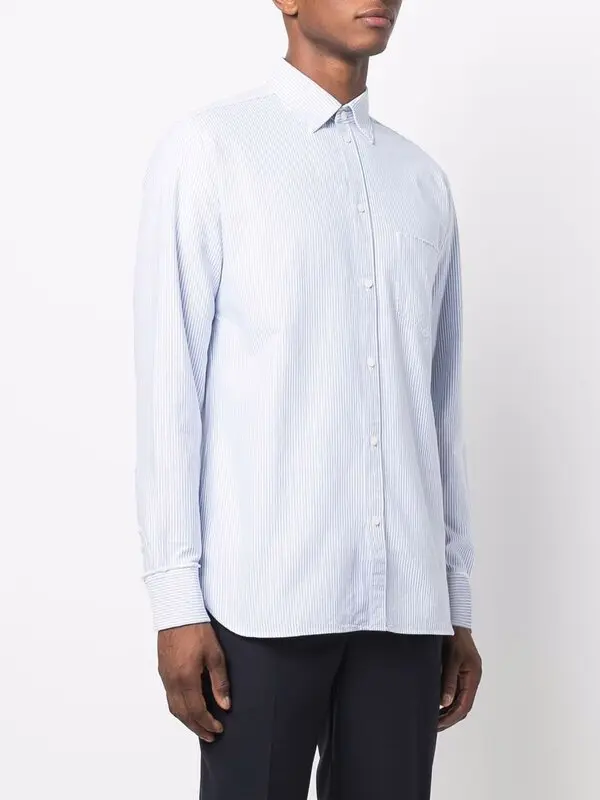GOLDEN GOOSE Striped Shirt - Blue
