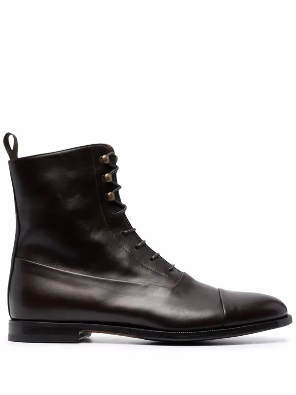 SCAROSSO Archie Lace-up Boots - Brown
