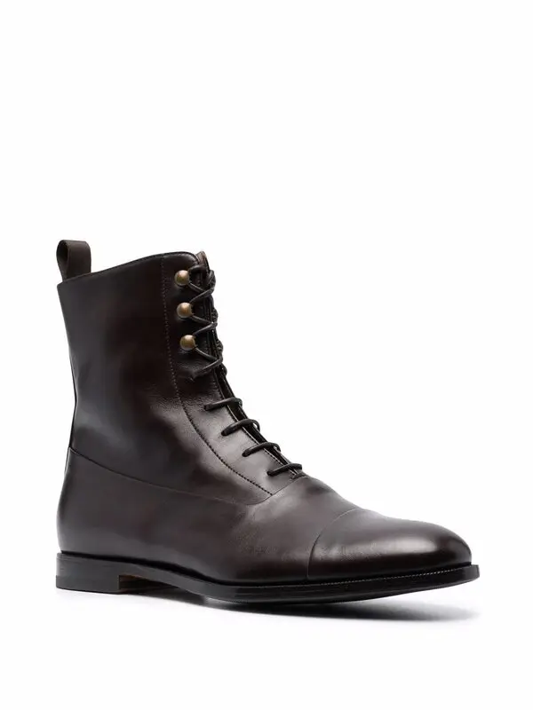 SCAROSSO Archie Lace-up Boots - Brown