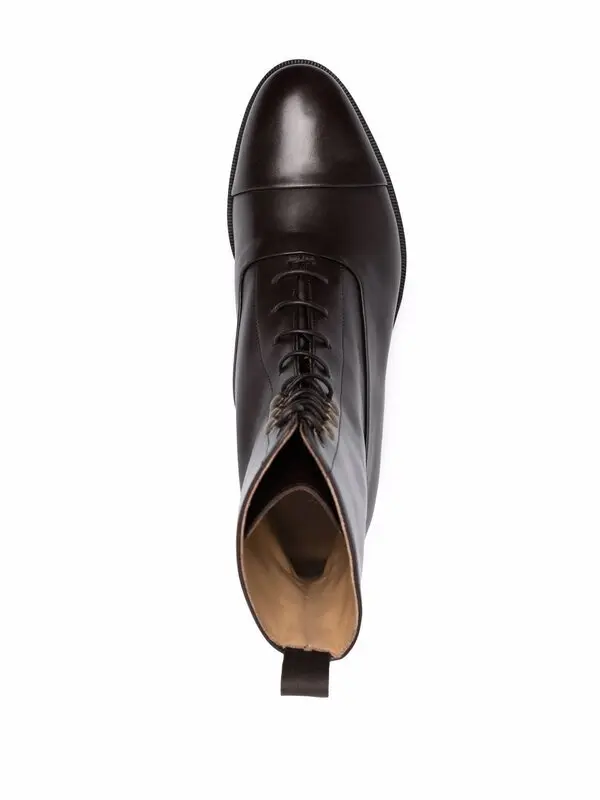SCAROSSO Archie Lace-up Boots - Brown
