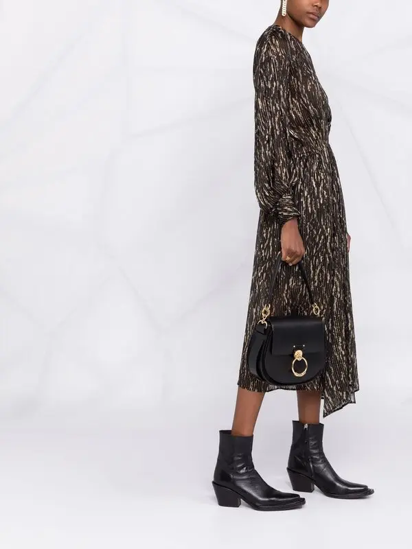 IRO PARIS Metallic Abstract-print Midi Dress