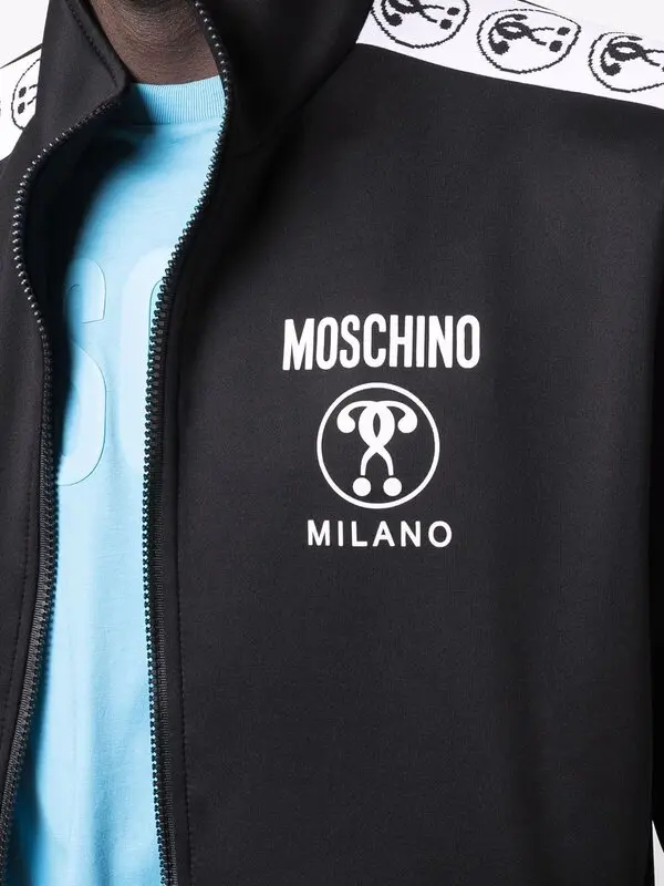 Moschino Logo-striped Zipped Jumper
