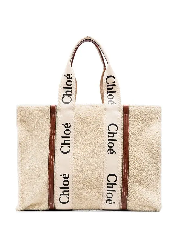 Chloé Medium Shearling Tote Bag