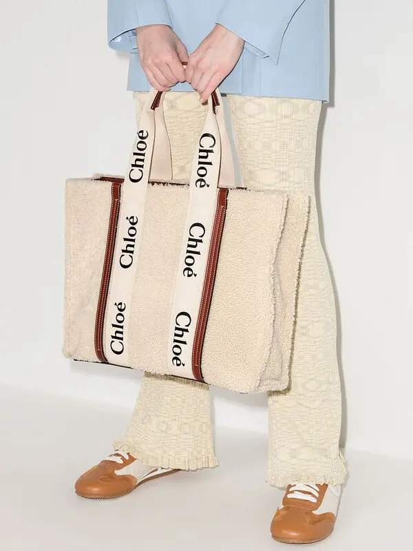 Chloé Medium Shearling Tote Bag