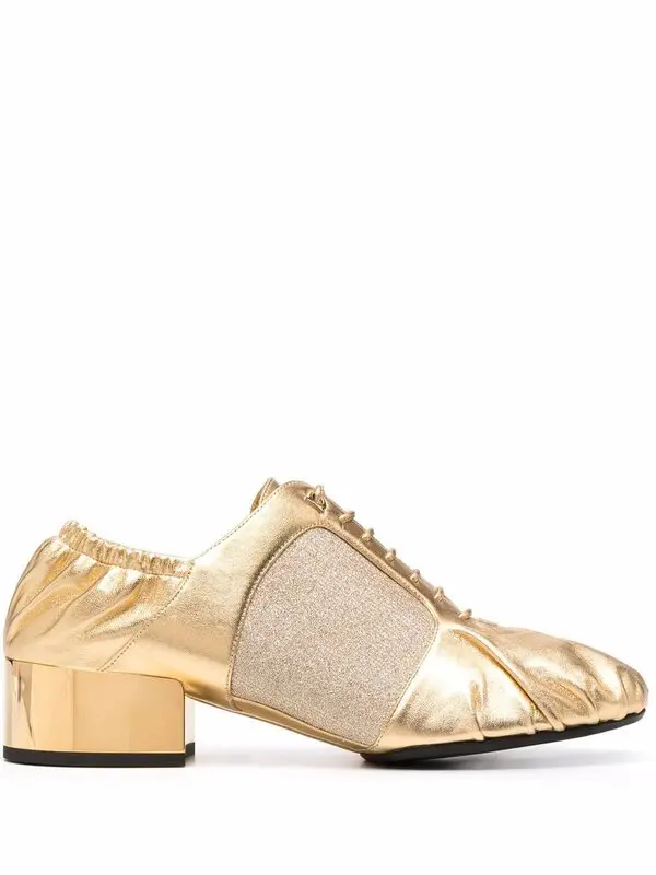 FERRAGAMO High-shine Leather Ballerina Shoes