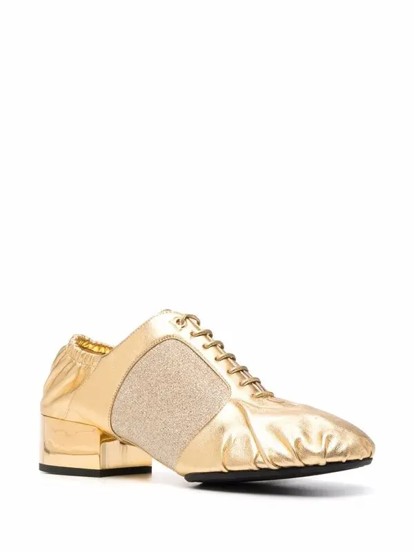 FERRAGAMO High-shine Leather Ballerina Shoes